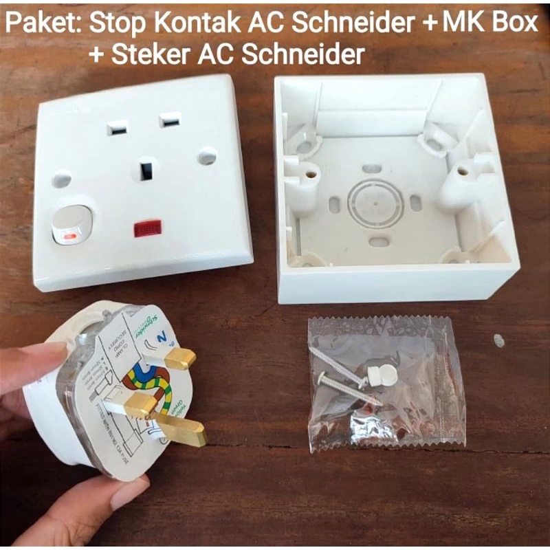 Jual Paket Stop Kontak + Steker colokan AC kaki 3 + MK Box imbodus ...