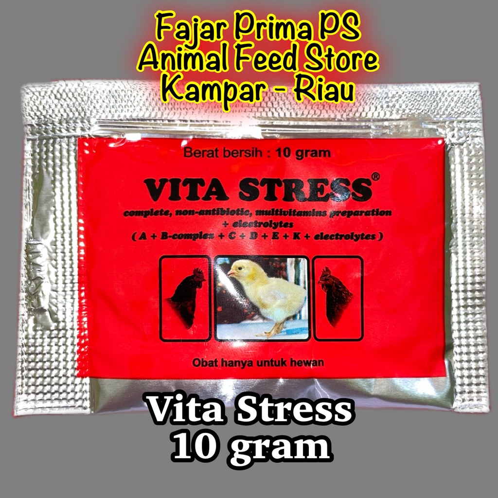 Jual Vita Stress 10 gram - Vitamin Anti Stres untuk Hewan dan Ternak ...