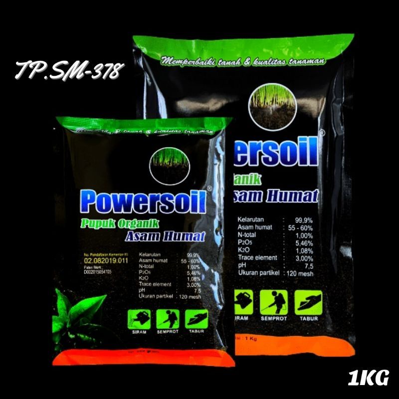 Jual POWERSOIL 1kg Pupuk Organik Asam Humat Humic acid 60% Pembenah Tanah Pupuk Organik Asam ...