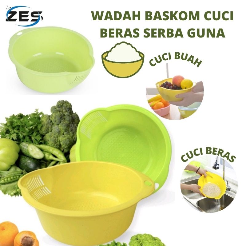 Jual Baskom Saringan Cuci Beras Sayur Buah Kacang Tiris Air | Shopee ...