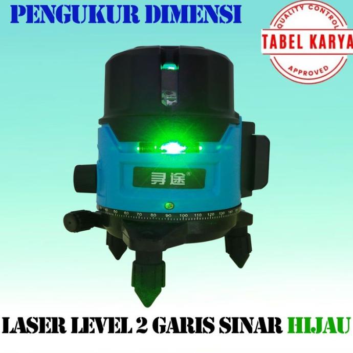 Jual LASER LEVEL 2 LINE SINAR HIJAU LEVELING LASER 2 GARIS PENGUKUR ...