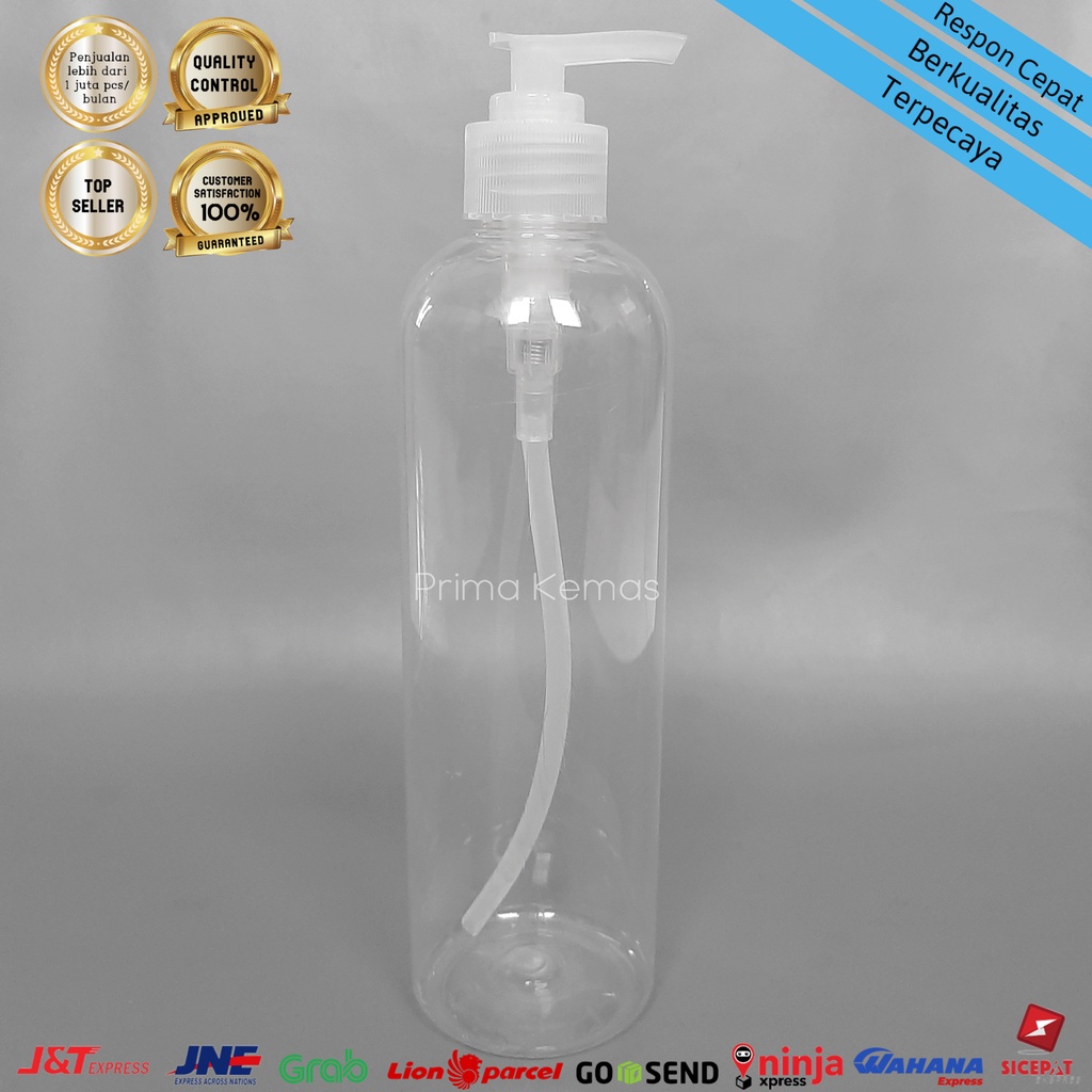 Jual Botol Pump 500 ml - botol sabun - botol sanitizer - PET 500 ml ...