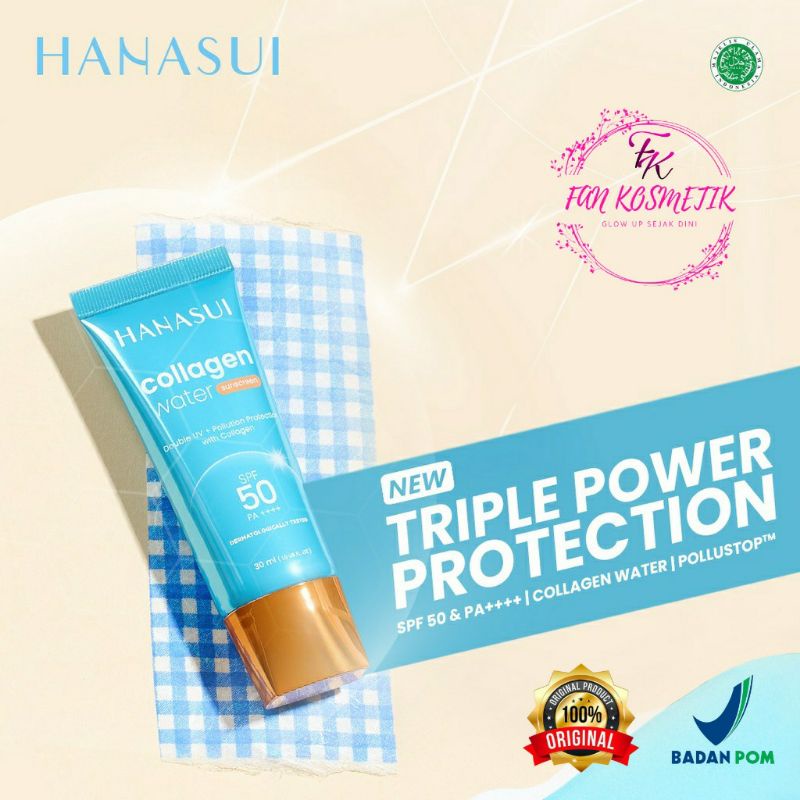 Jual HANASUI Collagen Water Sunscreen SPF 50 PA +++ 30ml/Sunscreen ...
