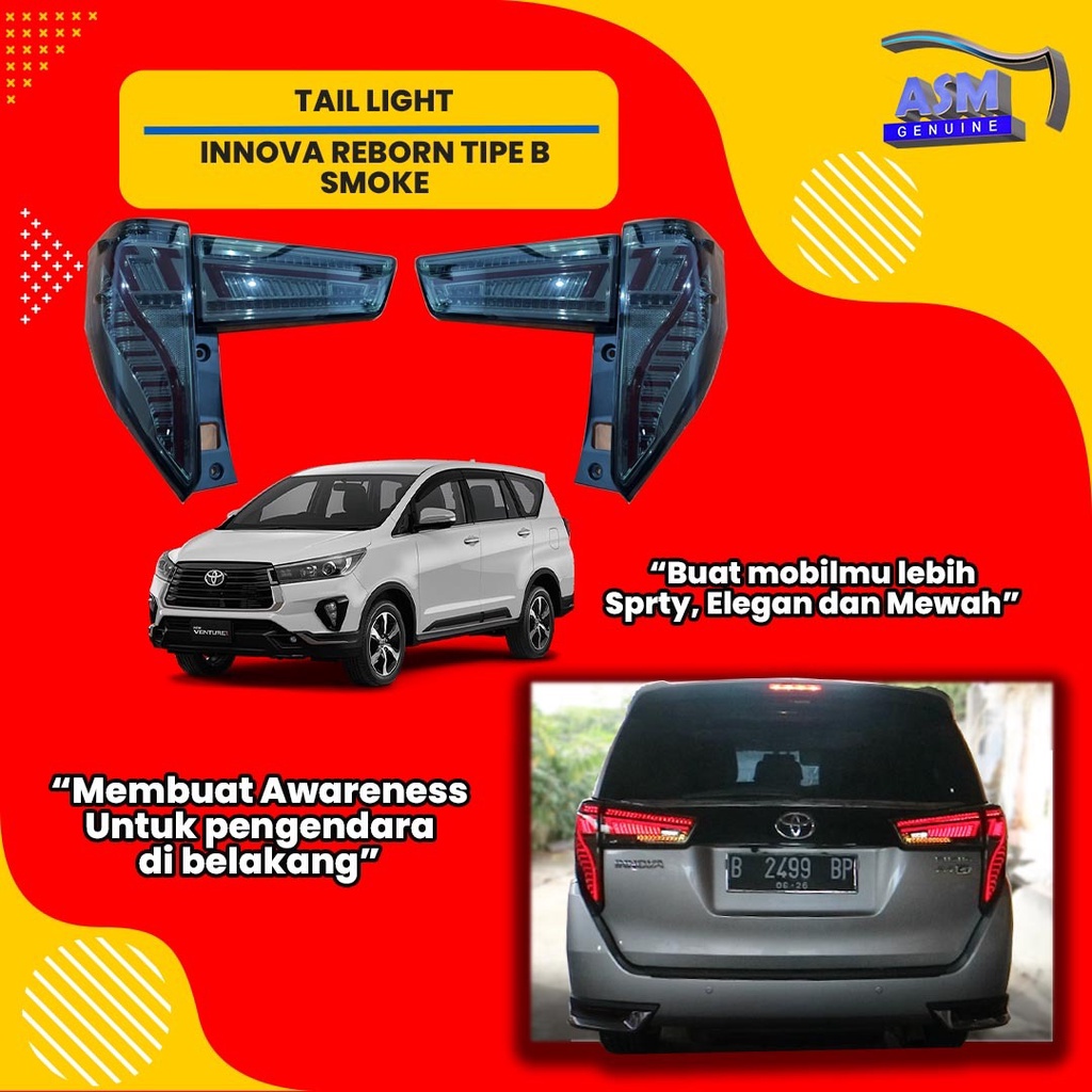 Jual Stop Lamp LED Tail Light Toyota Innova (2016-UP) Smoke Type B ...