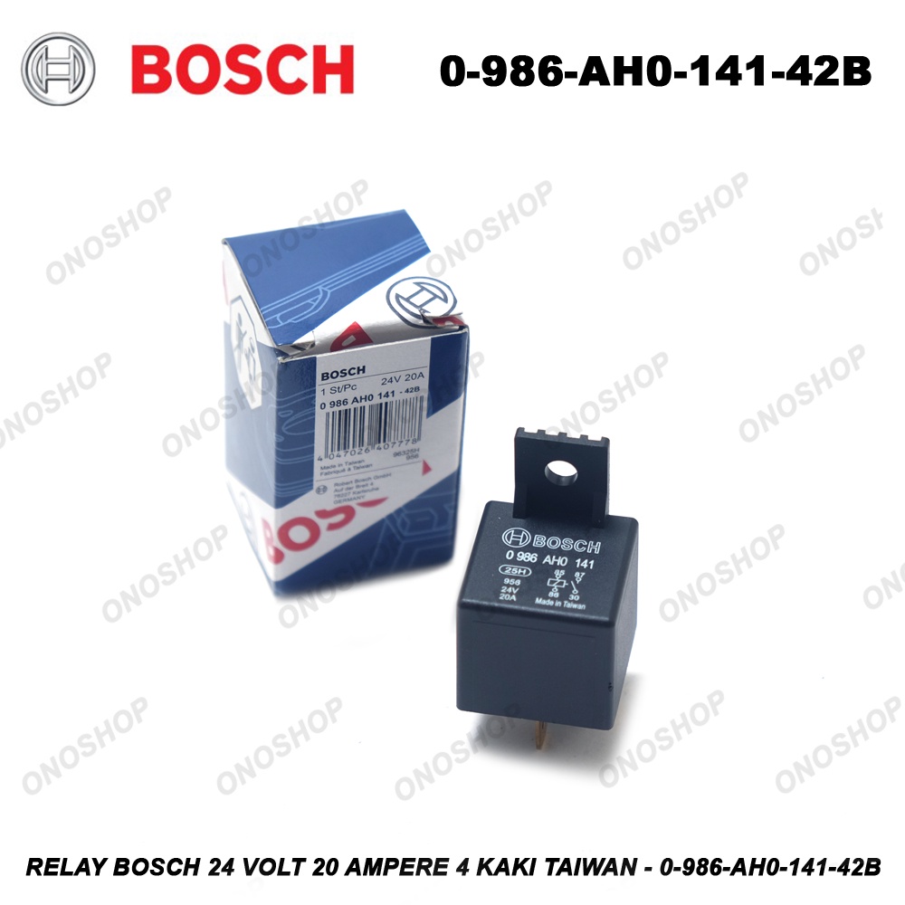Jual Relay Bosch 24 Volt 20 Ampere 4 Kaki Taiwan - 0-986-AH0-141-42B ...
