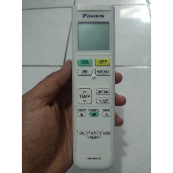 Jual Remote ac daikin inverter ARC480A35 Original second | Shopee Indonesia