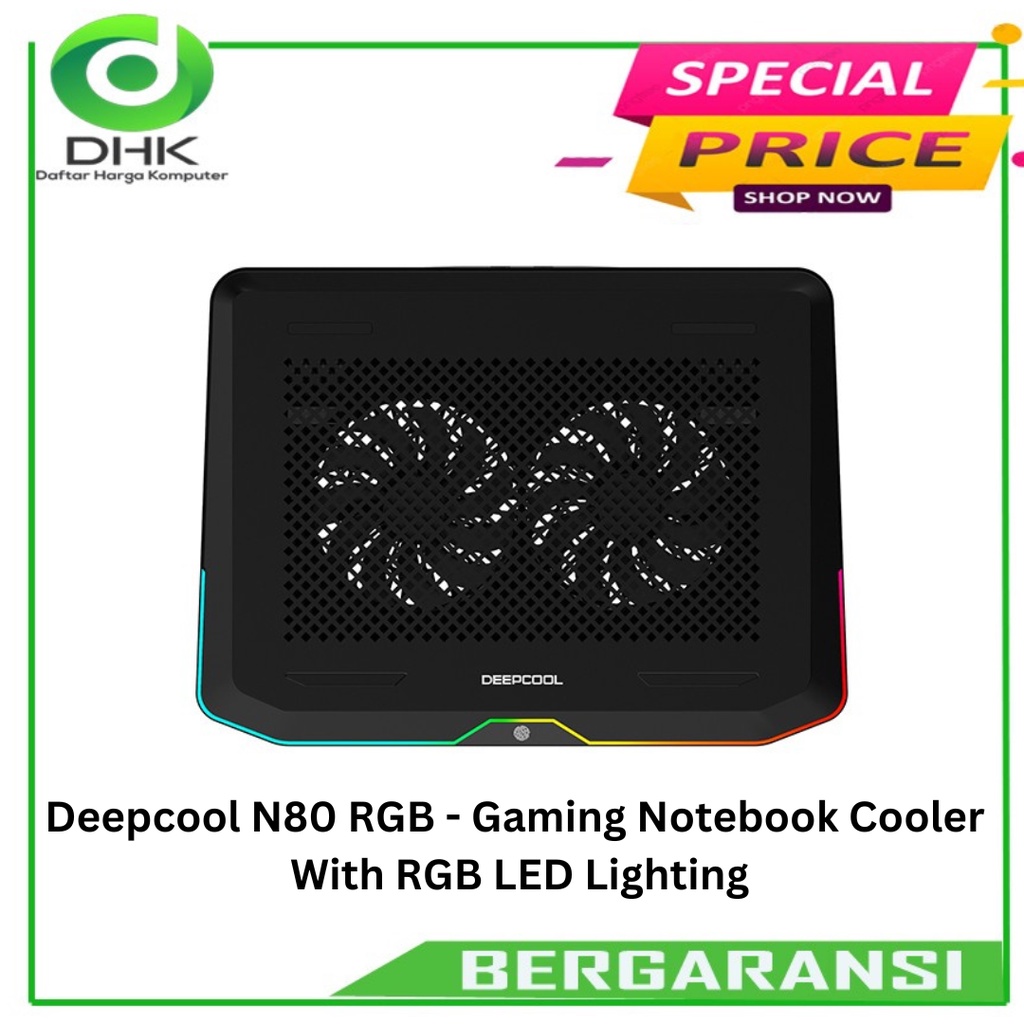 Jual Deepcool N80 RGB - Gaming Notebook Cooler With RGB LED Lighting ...