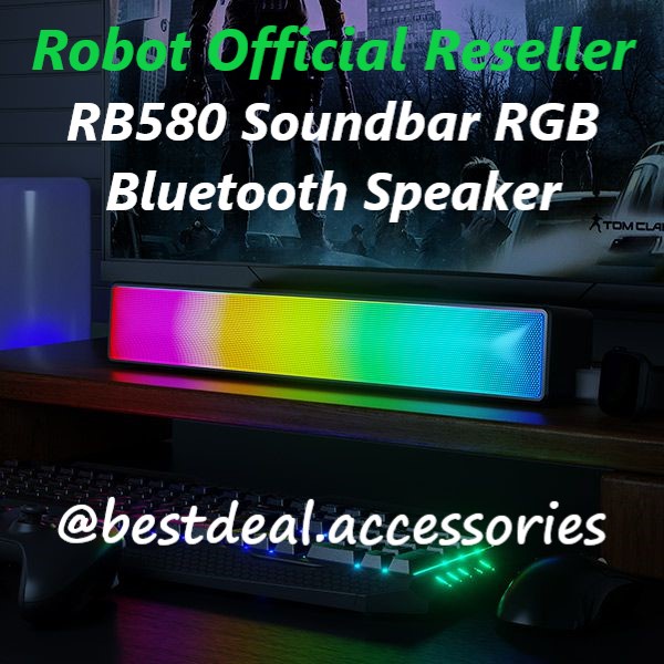 Jual Robot RB580 Soundbar Bluetooth Speaker 10W Ultra Bass RGB Light ...