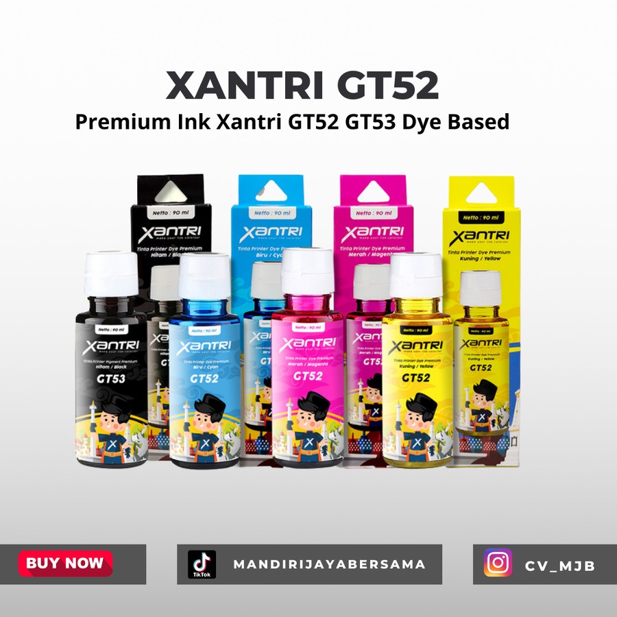 Jual 1 PAKET TINTA PRINTER HP GT53 & GT52 GT SERIES 5810 5820 (Model ...