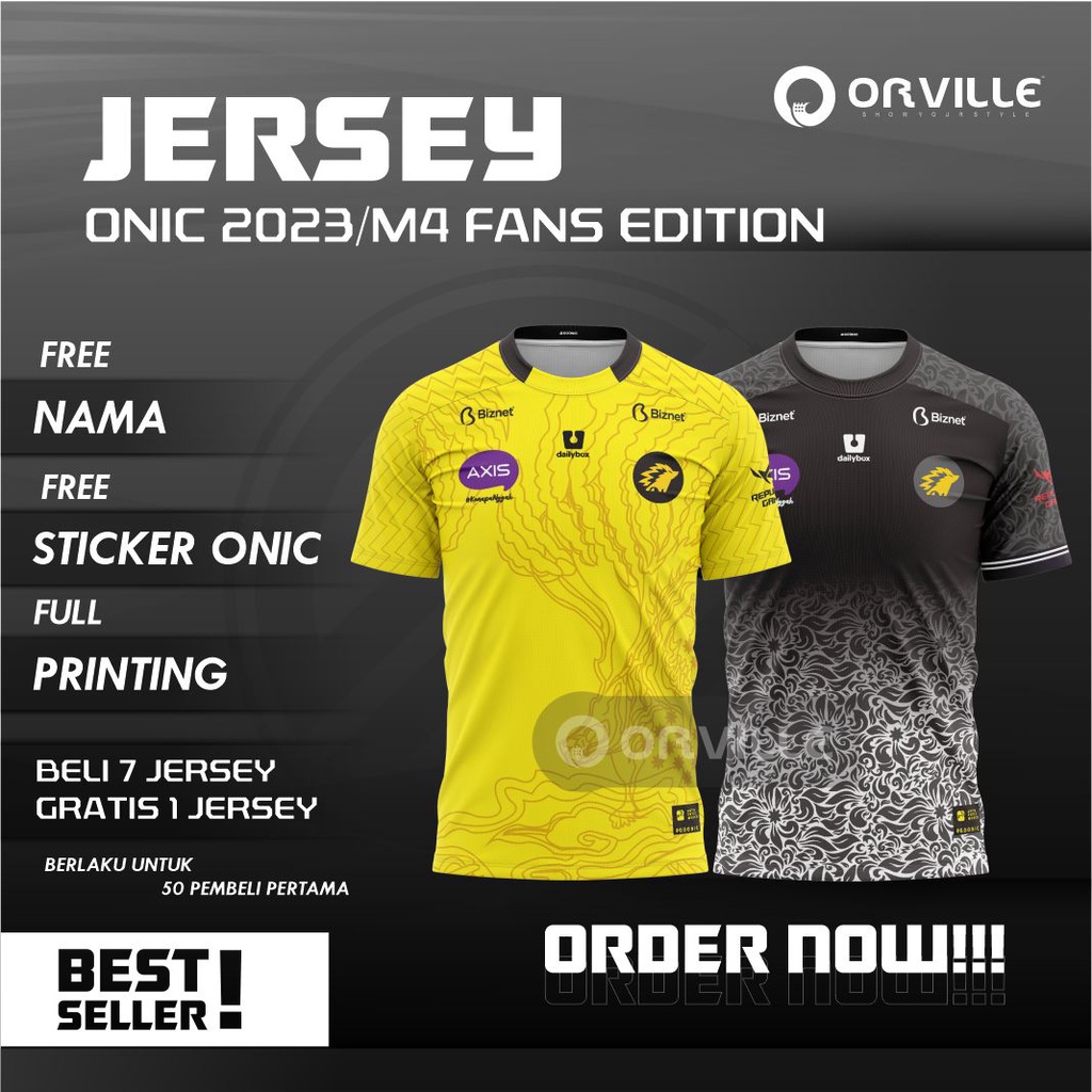 Jual JERSEY ONIC NEW 2023 FANS / SUPPORTER EDITION FREE NICKNAME ...