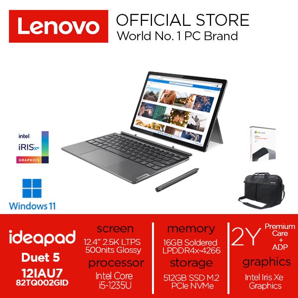 Jual Lenovo IdeaPad Duet 5 12IAU7 2GID Core i5-1235U 16GB 512GB W11 ...