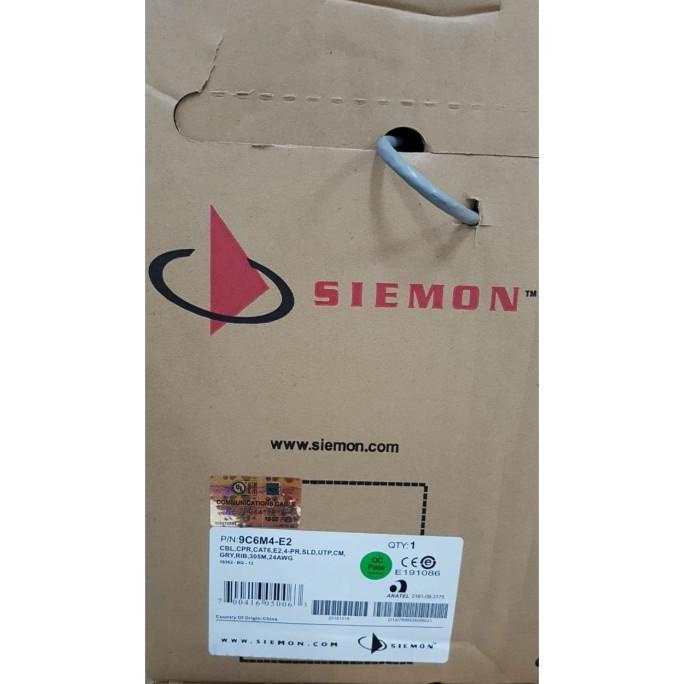 Jual Siemon Kabel Cat6 / Cat 6 Cable Lan Utp 24AWG Grey ( 9C6M4-E2 ...