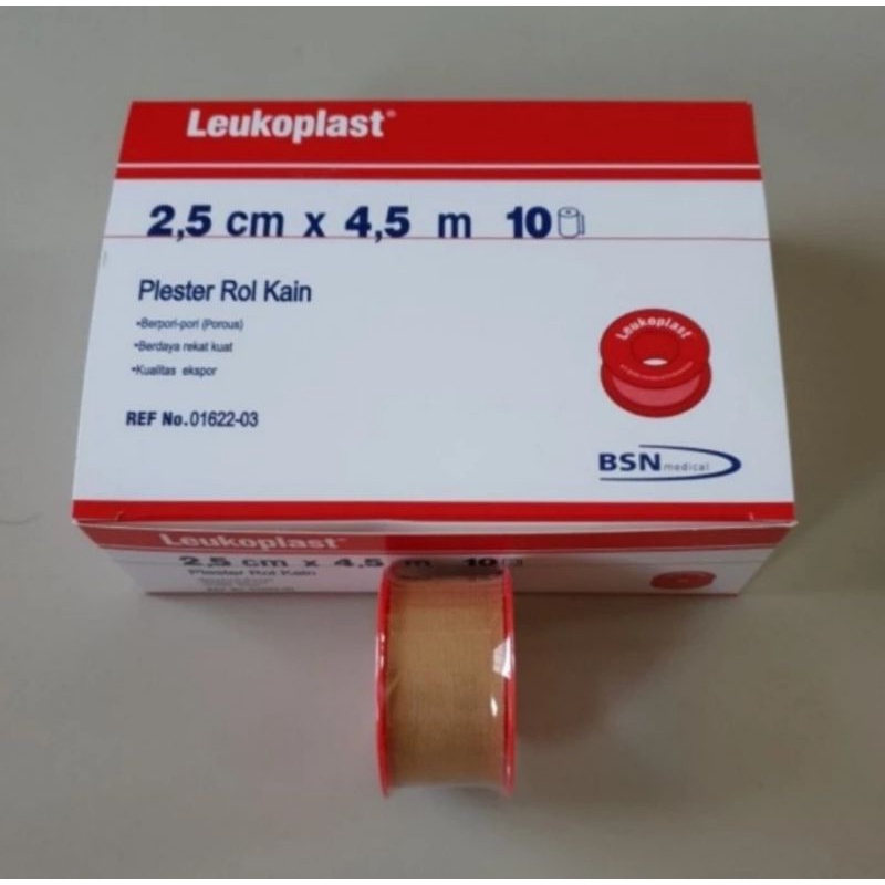 Jual Plester Leukoplast 2.5cmx4.5m / Plester Roll Kain / Plester BSN ...