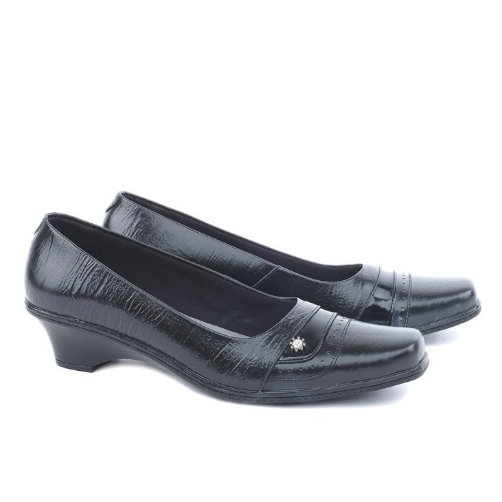 Jual Garsel Shoes Terbaru Sepatu Kantor Kulit Wanita GST 5178 Hitam, 5 ...