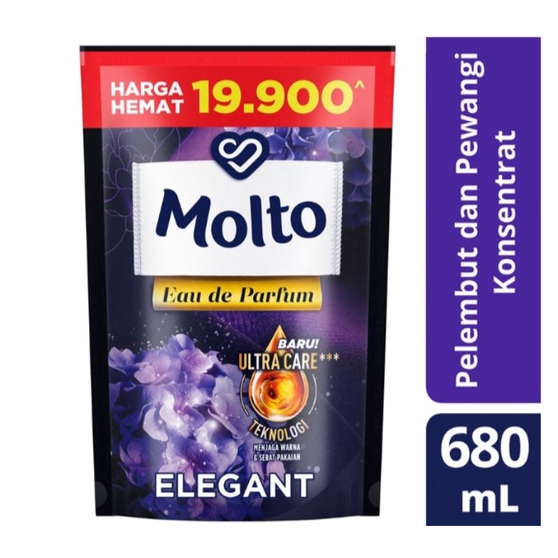 Jual Molto Pelembut dan Pewangi Pakaian Eau de Parfum Elegant Refill ...