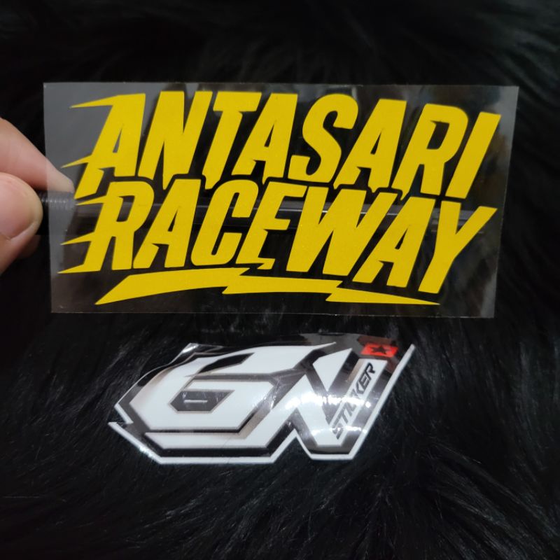 Jual sticker kata2 viral Antasari raceway kuning | Shopee Indonesia