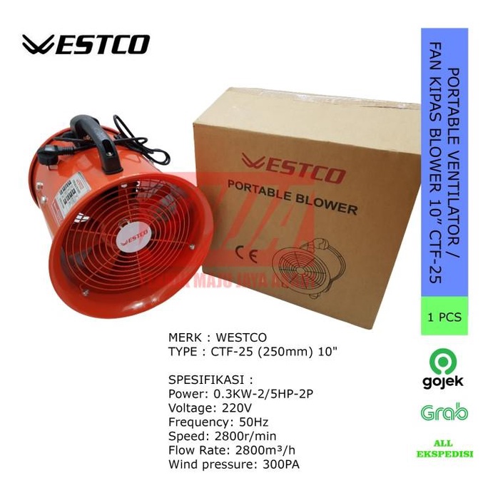 Jual Westco Portable Ventilator / Fan Kipas Blower 10" Ctf-25 Star Seller | Shopee Indonesia