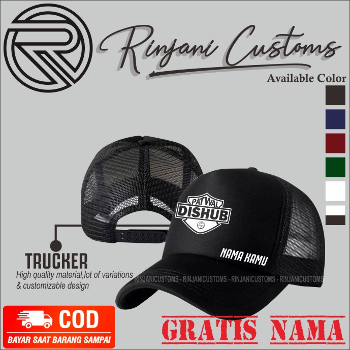 Jual TOPI JARING PATWAL DISHUB KEREN DAN TERBARU GRATIS NAMA DAN MASKER ...
