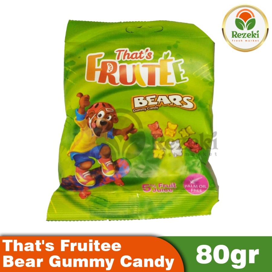 Jual Thats Fruitee Bears Gummy Candy [80 gr] | Shopee Indonesia
