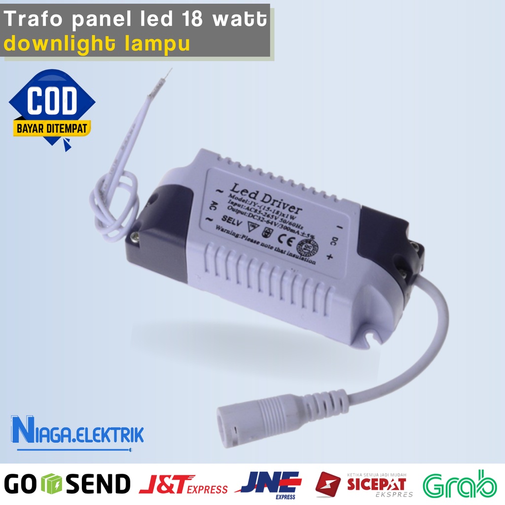 Jual Trafo panel led 18 watt downlight lampu listrik trapo travo driver ...