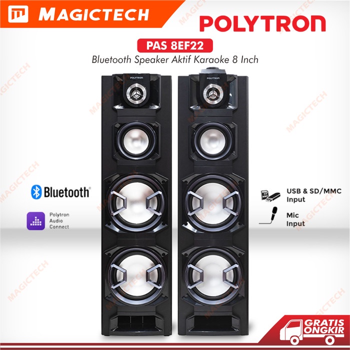 Jual POLYTRON SPEAKER AKTIF 8" PAS 8EF22 BLUETOOTH USB KARAOKE ...