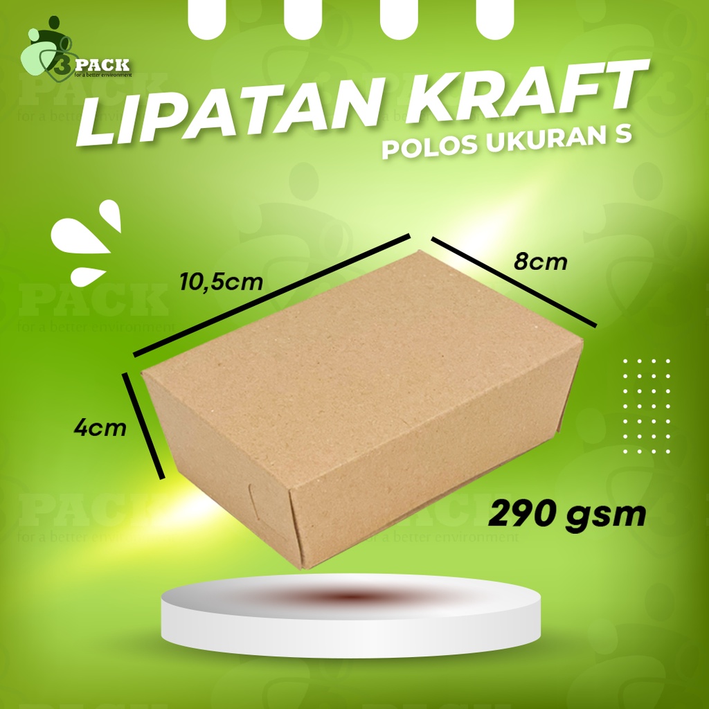 Jual Box makanan coklat lipatan ukuran S - Lunch box craft lipatan size ...