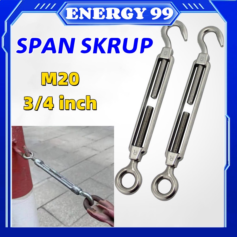 Jual JARUM KERAS GALVANIS M20 - TURNBUCKLE - SPAN SKRUP SPAN SCREW 1/2 ...