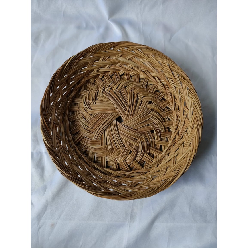 Jual Craft, Kerajinan Tangan dari Anyaman Lidi Piring Buah Bulat dan ...