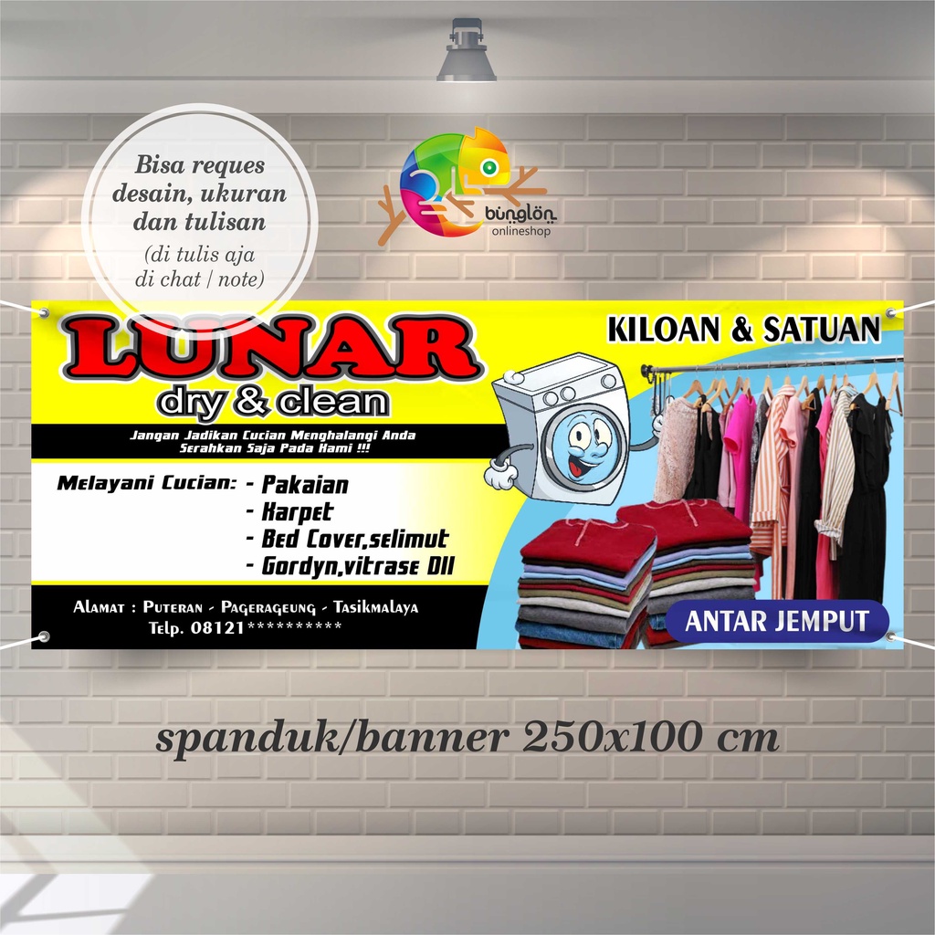 Jual Spanduk Banner Laundry Kiloan & Satuan Custom Desain | Shopee ...