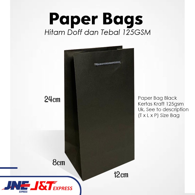 Jual Paper Bag Hitam Polos Uk. 24x8x12 cm / Paper Bag Kado Packing ... Jual Paper Bag Hitam Polos Uk. 24x8x12 cm / Paper Bag Kado Packing ...