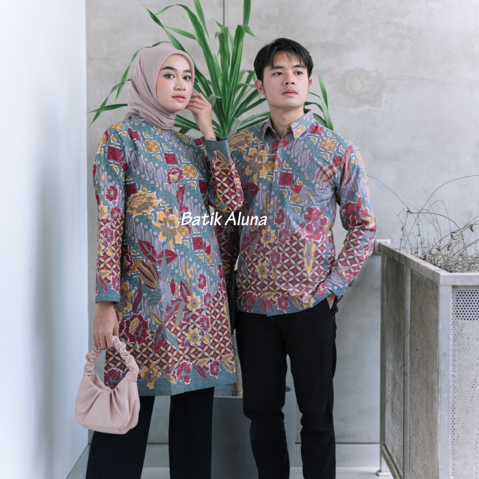 Jual Baju Batik Couple Pasangan Terbaru Premium Modern Original Lapis ...