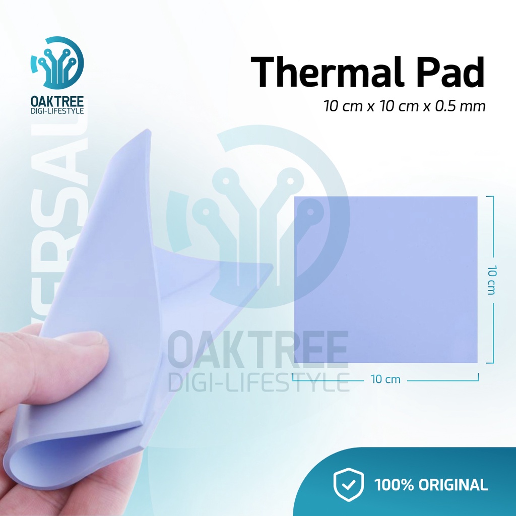 Jual Thermal Pad 10cm x 10cm x 0.5mm CPU GPU Processor Heatsink Silicon ...