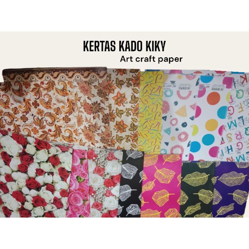 Jual KERTAS KADO KIKY / ART CRAFT PAPER /1 lembar | Shopee Indonesia
