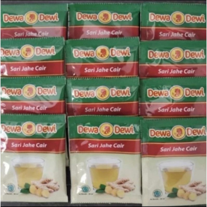 Jual SARI JAHE INSTAN DEWA DEWI SARI JAHE CAIR SACHET ISI 12 x 30ml ...