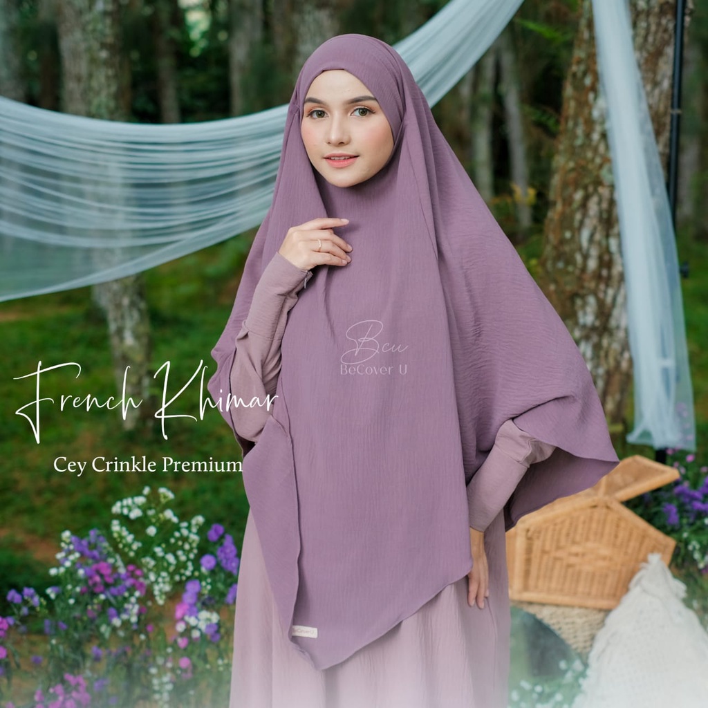 Jual BeCoverU Jilbab French Khimar Crinkle Reguler ( Khimar Haji ...