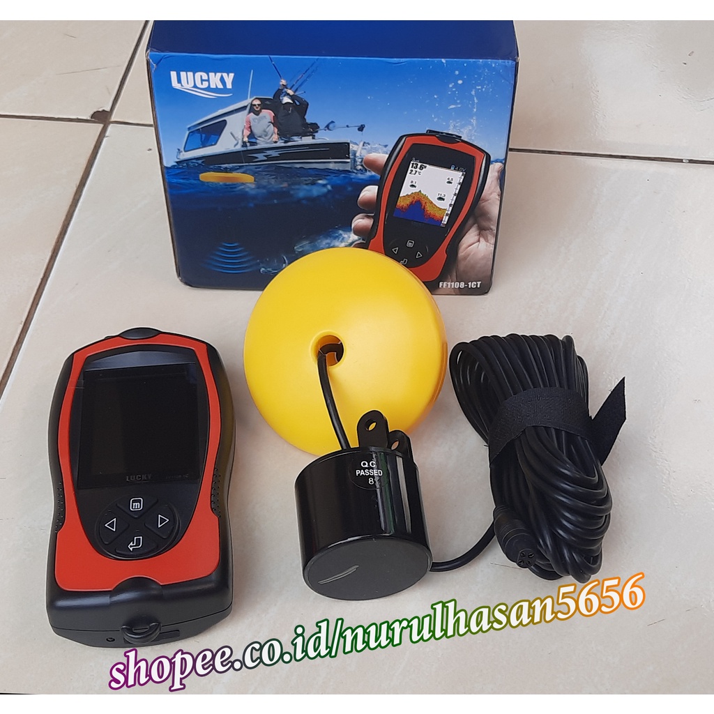 Jual wired fish finder palat pelacak ikan lucky ff1108 ikan besar kecil ...