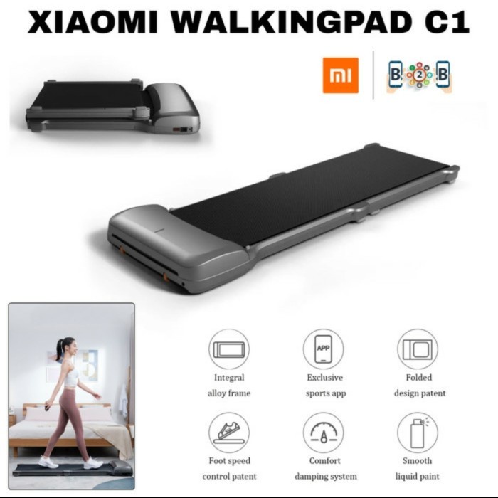 Jual xiomi walkingpad c1-smart folding walking pad treadmill lipat | Shopee Indonesia