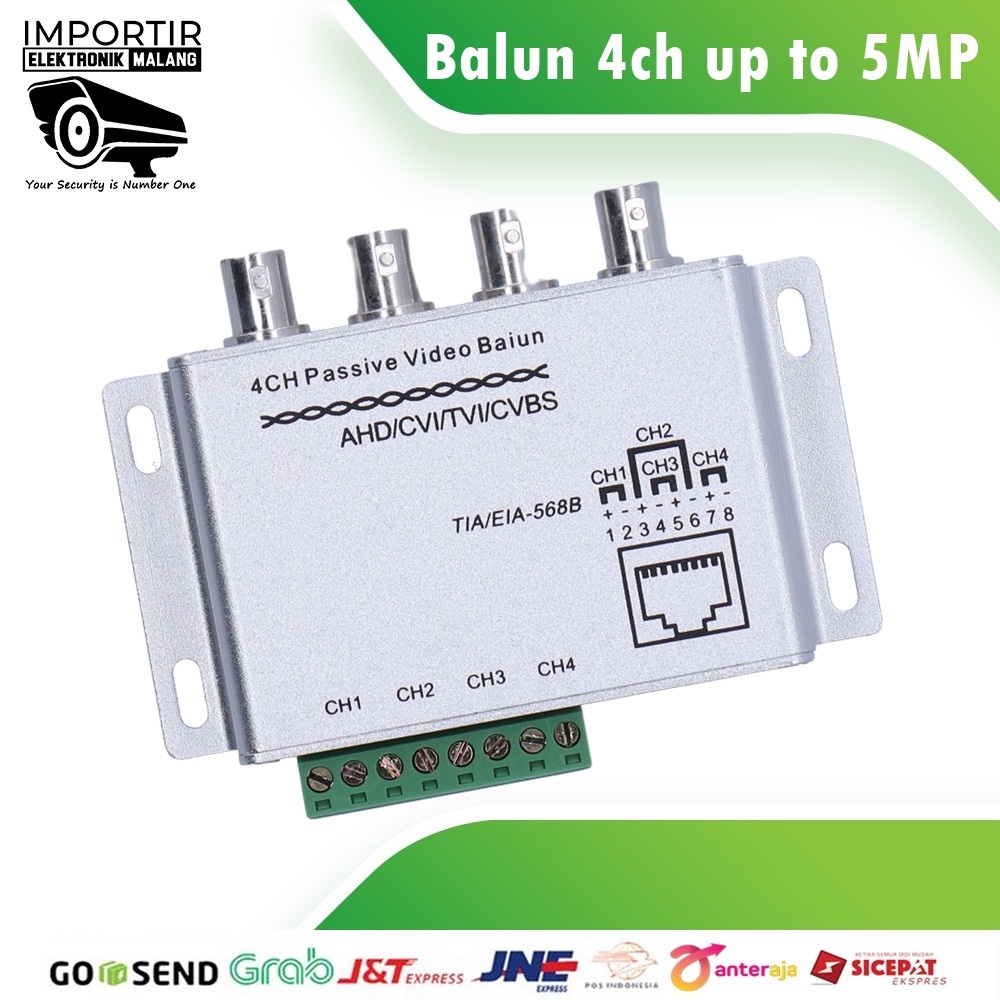 Jual VIDEO BALUN 4ch AHD-HDTVI-HDCVI-ANALOG ( VIDEO BALUN ) | Shopee ...