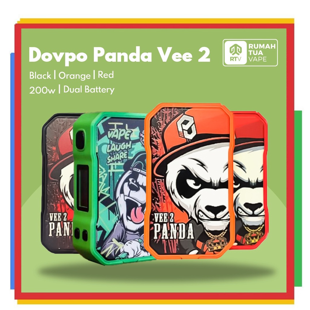 Jual DOVPO PANDA VEE2 200W DUAL 18650 BATTERY MOD ONLY BY AZKANIO PANDA | Shopee Indonesia