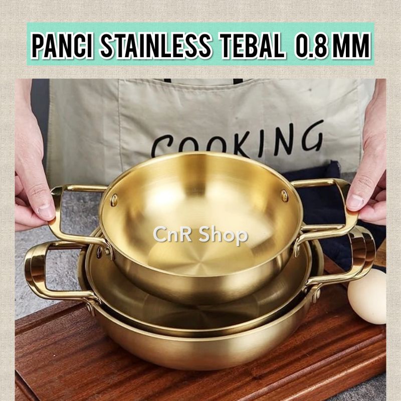 Jual wajan kuping / panci masak ramyun stainless tebal 304 / pot bowl ...