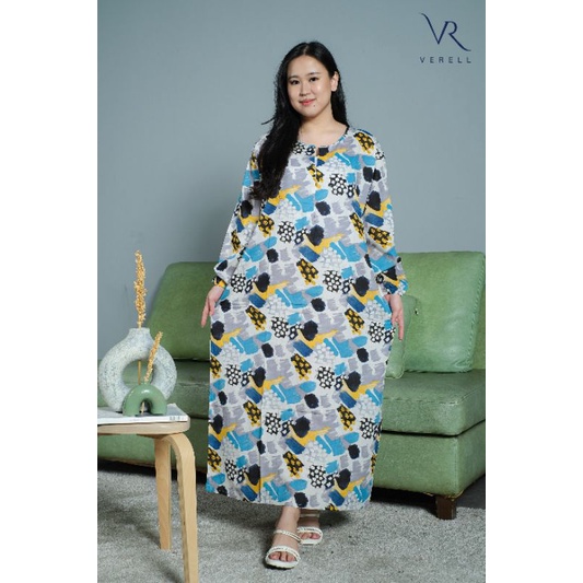 Jual daster wanita baju tidur muslimah Verell basic motif ukuran besar ...