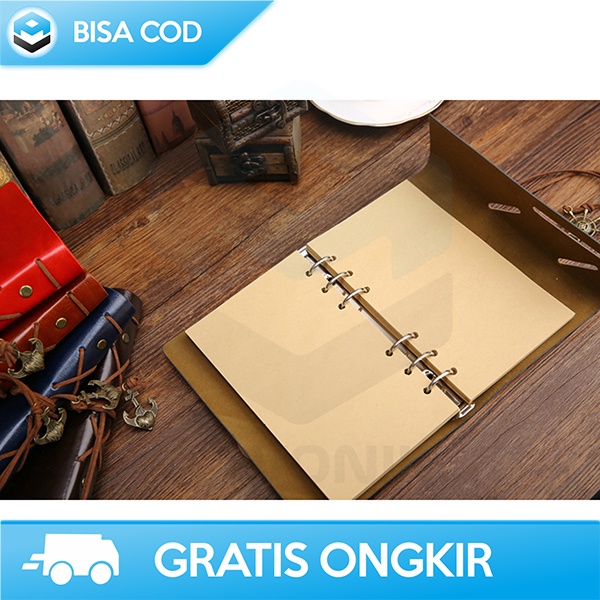 Jual BUKU BINDER A5 NOTEBOOK DESAIN RETRO COVER KULIT BUKU TULIS ...