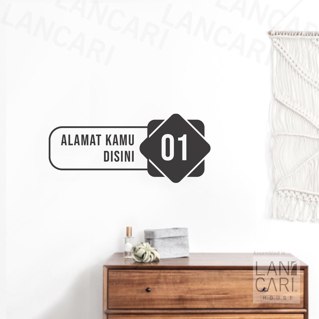 Jual Dekorasi Dinding Kaca No Rumah Nomor Stiker Cutting Wall Decor ...