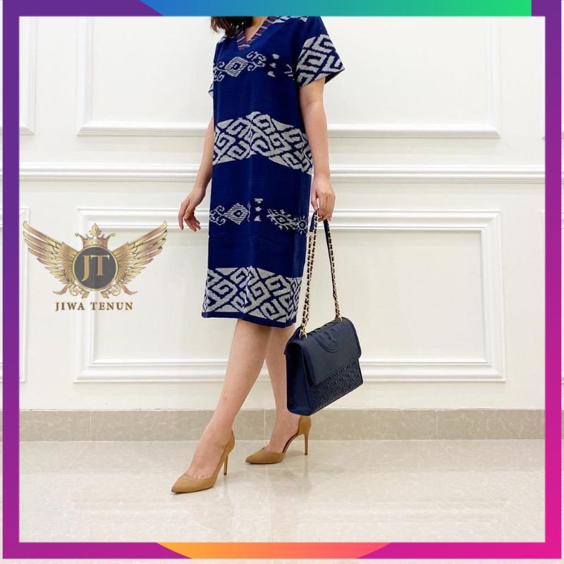 Jual DRESS TENUN WANITA ETNIK BAJU KONDANGAN KEKINIAN - JIWA TENUN | Shopee Indonesia