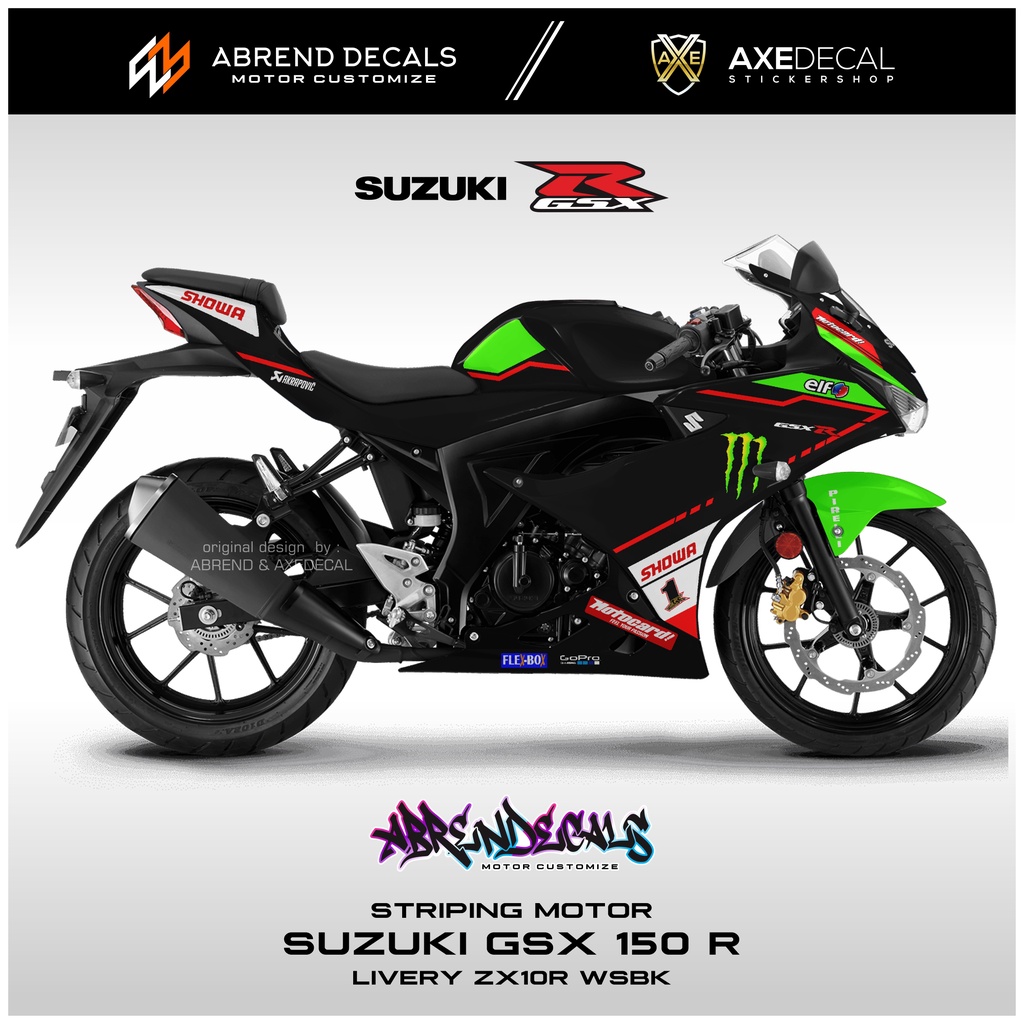 Jual STRIPING SUZUKI GSX 150 R LIVERY ZX10R WSBK / STIKER MOTOR GSX R ...