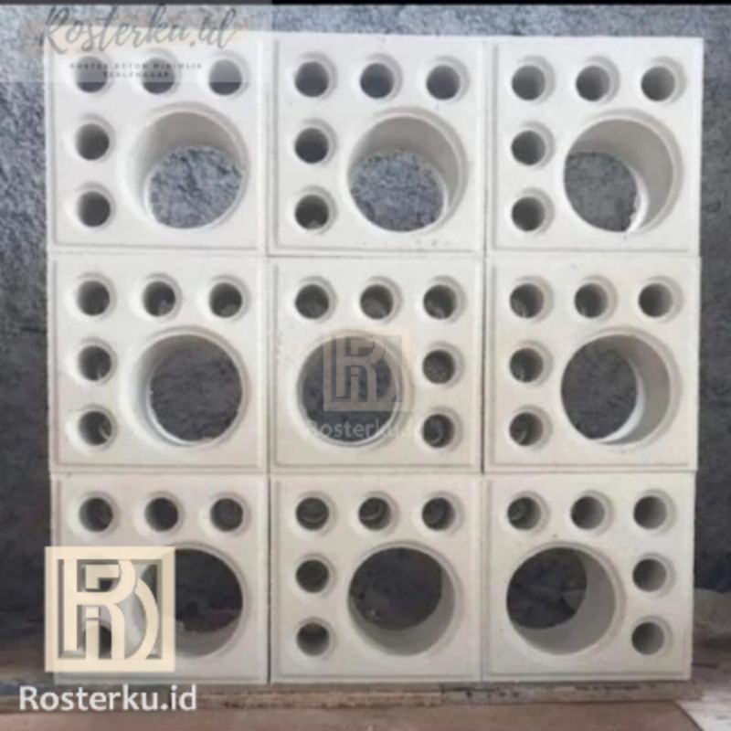 Jual Roster/loster/roster beton minimalis motif gelembung/pagar rumah ...