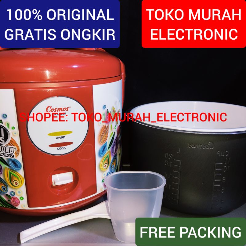 Jual TME - Rice Cooker Cosmos Panci Anti Gores CRJ-6305 Kapasitas 2 ...