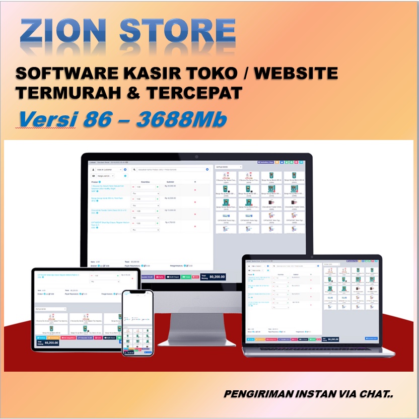 Jual SOFTWARE KASIR TOKO/USAHA MOBILE FITUR V.10 BY ZION STORE | Shopee Indonesia