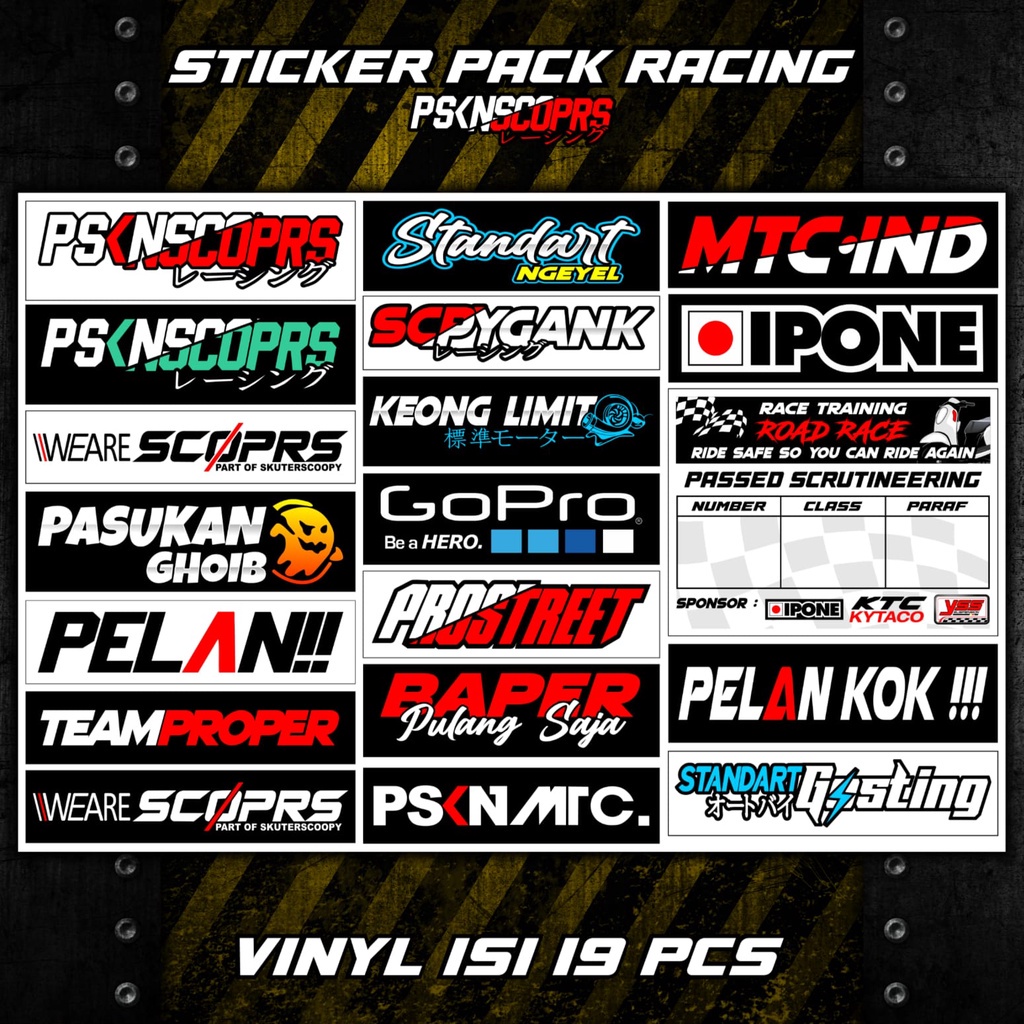 Jual Stiker Racing Pack beat vario scoopy Sticker Racing Hologram ...