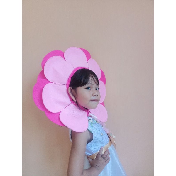 Jual Bandana Bunga Mawar Flower Headpiece Karnaval Two Tone Dua Warna ...